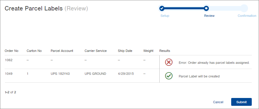 Create Parcel Labels